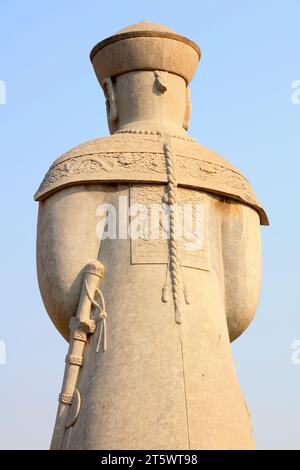 Ancient Chinese stone statues of civil servants Stock Photo - Alamy