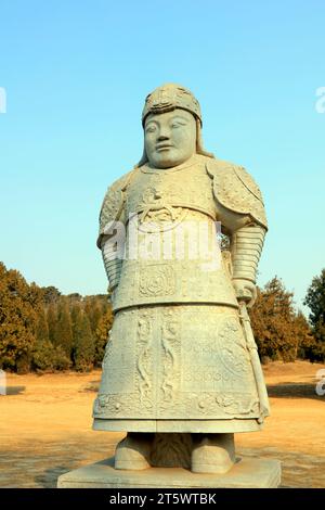 Stone statues of ancient Chinese generals Stock Photo - Alamy