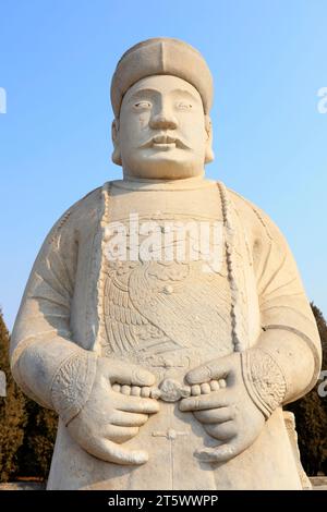 Stone statues of ancient Chinese officials Stock Photo - Alamy