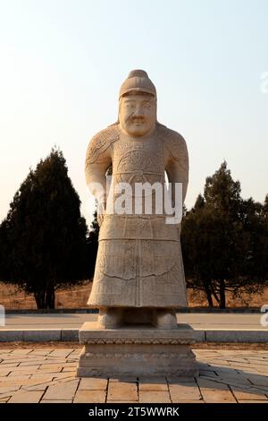 Ancient Chinese General Armor Stone Carving in the Eastern Tombs of the ...