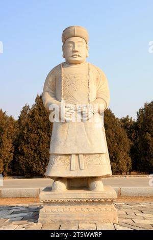Stone statues of ancient Chinese officials Stock Photo - Alamy