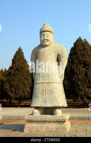 Ancient Chinese General Armor Stone Carving in the Eastern Tombs of the ...
