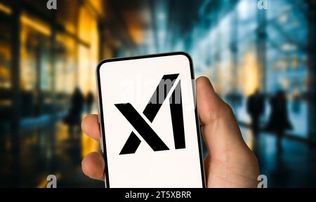 xAI artificial intelligence startup company logo Stock Photo - Alamy
