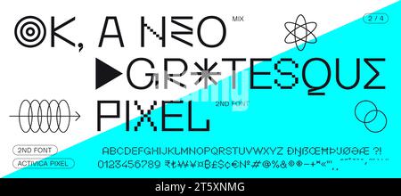 Headline alphabet Neo grotesque sans serif alphabet with graphic ...