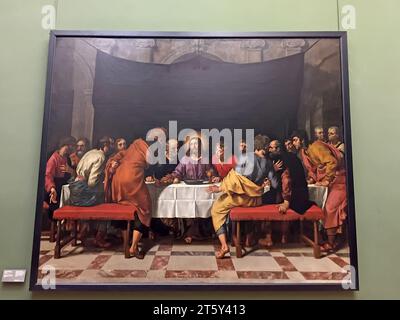 France, Paris, Louvre museum, The Last Supper, Marco d'Oggiono, after ...