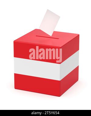 Austria flag - voting, parliamentary election concept - 3D illustration ...