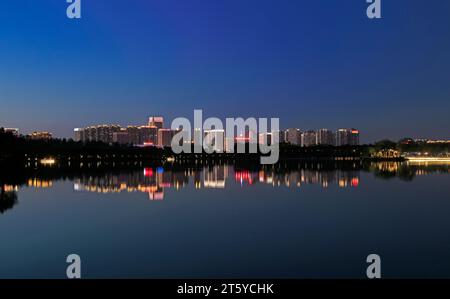 Tangshan city night scene Stock Photo - Alamy