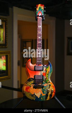 Eric Clapton's Fool guitar on display during the media preview for ...
