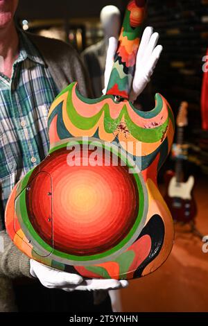 Eric Clapton's Fool guitar on display during the media preview for ...