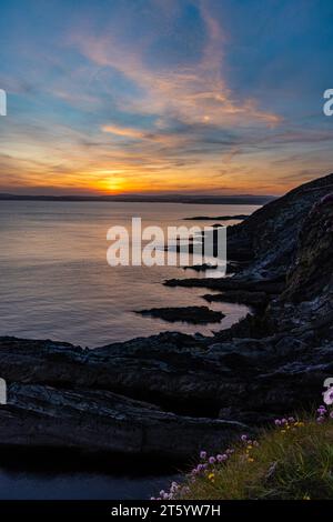 Sunset at Galley Head, County Cork, Ireland Stock Photo - Alamy