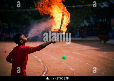 blowing fire work , great festivel programm in culturals school ...
