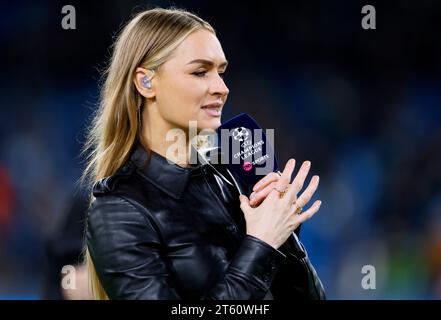 TNT Sports presenter Laura Woods before the Premier League match at ...