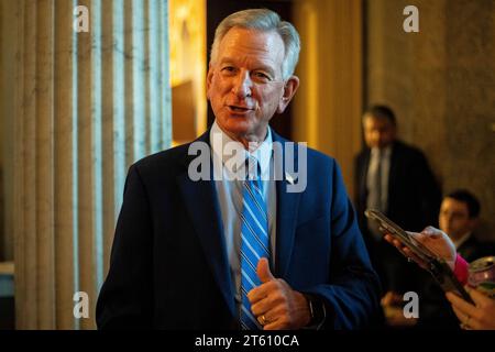 Senator Tommy Tuberville (R-AL) speaks to media at the U.S. Capitol, in ...