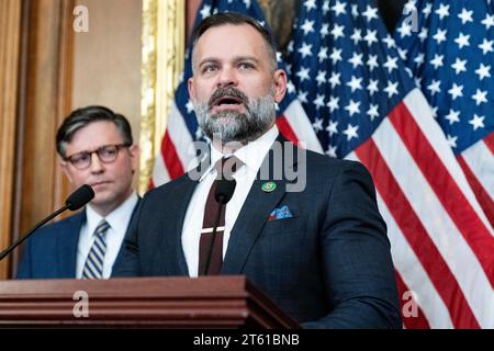 U.S. Representative Cory Mills (R-FL) speaking at a Sharia-Free America ...