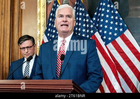 U.S. Representative Tom Emmer (R-MN) speaking at a press conference at ...