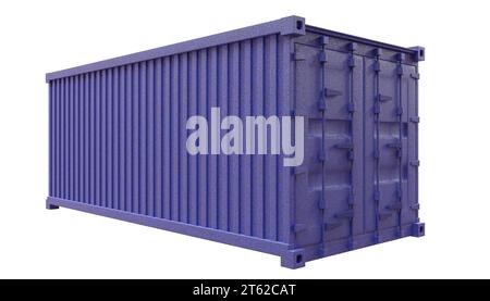 Cargo container isolated on white transparent Stock Photo - Alamy