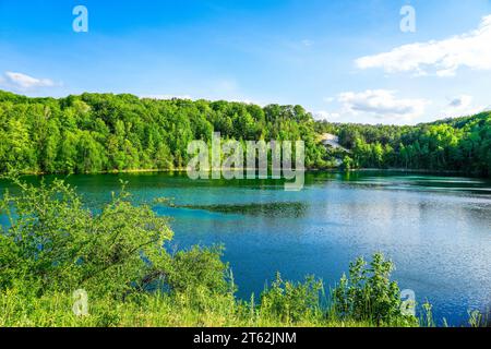 Jezioro Turkusowe near Wapnica. Lake in Wolin National Park in Poland ...