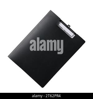 Black clipboard with clip at the top for papers. Single clipboard ...