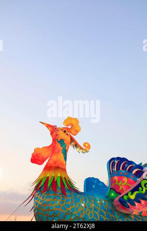 Phoenix shape lantern Stock Photo - Alamy