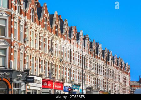 London, UK - April 17, 2023 - Row of shops on Muswell hill broadway ...