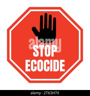 Stop ecocide symbol icon illustration Stock Photo - Alamy
