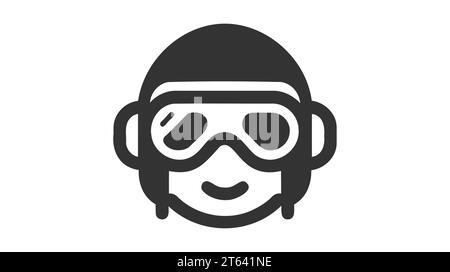 Pilot Helmet Icon. Airforce, Army Symbol - Vector Stock Vector Image ...
