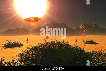Alien Landing Site Stock Photo - Alamy