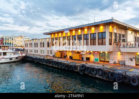 Istanbul, Turkey, The architecture of Kadikoy iskelesi ferry terminal ...