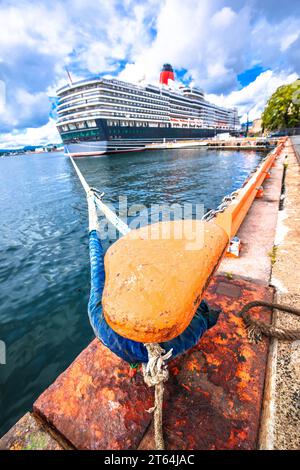 Cruise on the coast of Norway, Oslo harbor, marina with clubhouse and ...