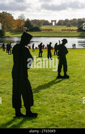 metal soldier silhouettes form the STANDING WITH GIANTS Remembrance Day ...
