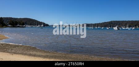 Marina where boats are moored at Church Point, Sydney, NSW, Australia ...