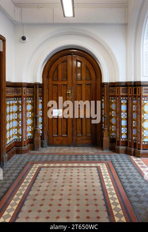 Interior view, mosaic, corridor, Leeds Central Library, Leeds, England ...