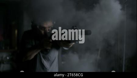 Man Firing Powerful Shotgun, High-Speed 800fps Slow-Motion Capture ...