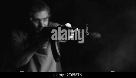 Firing AK-47 Rifle, 800fps High-Speed Slow-Motion Kalashnikov Shooting ...