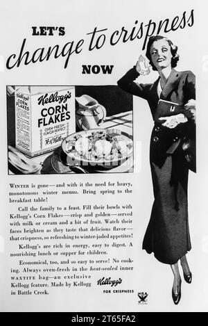 1930s USA Kellogg's Magazine Advert Stock Photo - Alamy