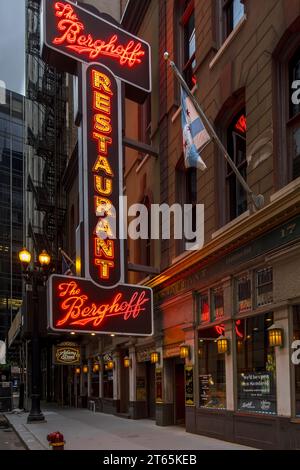 The German Berghoff Restaurant in Chicago, United States Stock Photo ...