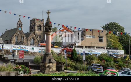 The Demolition of Ian Clough Hall and Baildon Library in Baildon ...