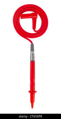 Multimeter probe, insulated, white background Stock Photo - Alamy