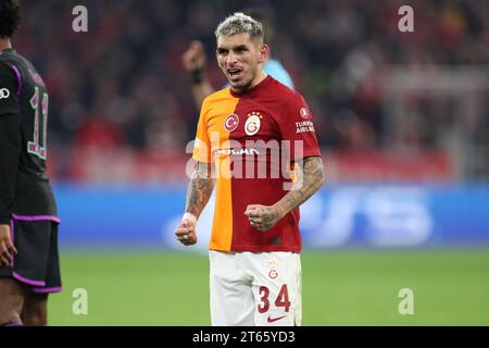 Lucas Torreira of Galatasaray gestures during the UEFA Champions League ...
