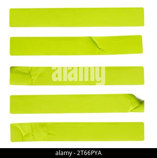 A set of white rectangular paper sticker label isolated on white ...