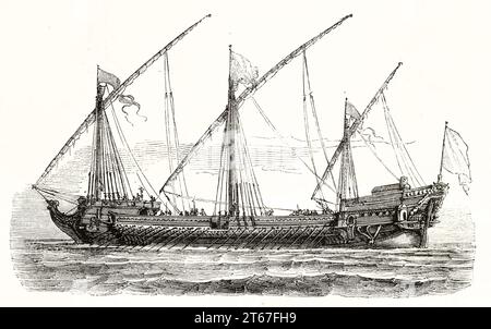 Old vessels illustrations: 17th century battleships. By Morel-Fatio ...