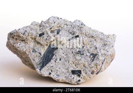 Andesite is a volcanic rock of intermediate composition. This sample ...