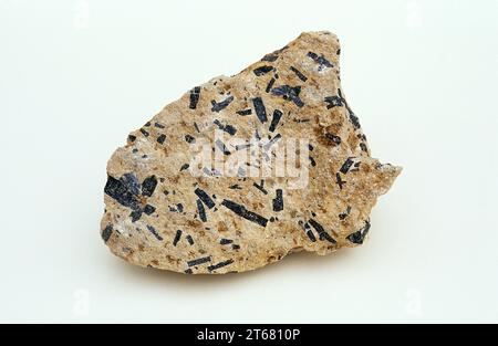 Andesite is a volcanic rock of intermediate composition. This sample ...