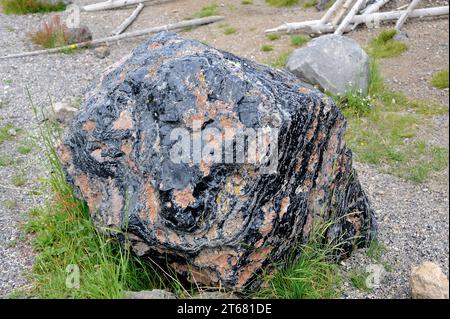 Obsidian Cliff at Yellowstone National Park, USA Stock Photo - Alamy