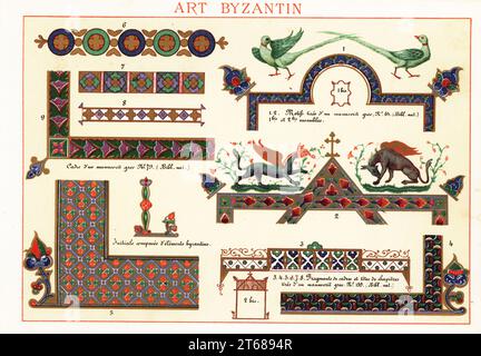 Initials, frames, motifs and chimera from Byzantine art, 10th century ...