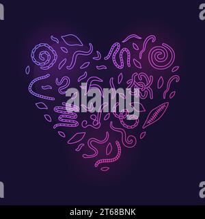 Tapeworm vector Helminths concept colored icon or symbol Stock Vector ...