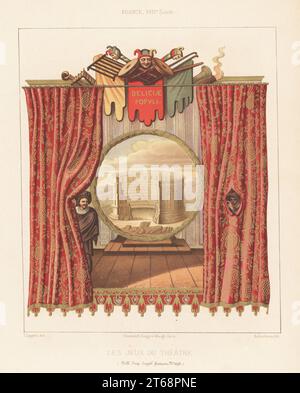 Allegorical scene showing theatre games, Les Jeux du Theatre, 17th ...