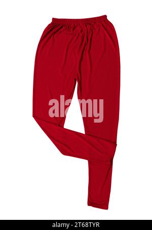 Red pants isolated. Red Leggins Isolated on White Background Stock ...