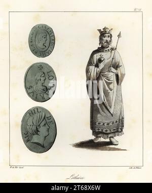 Lothair I or Lothar I (795-855), Emperor of the Romans, governor of ...