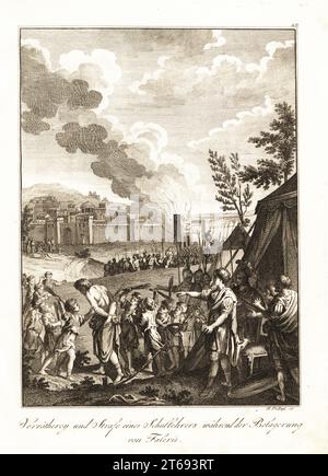 Roman general Marcus Furius Camillus expelling the Senonii Gauls from ...